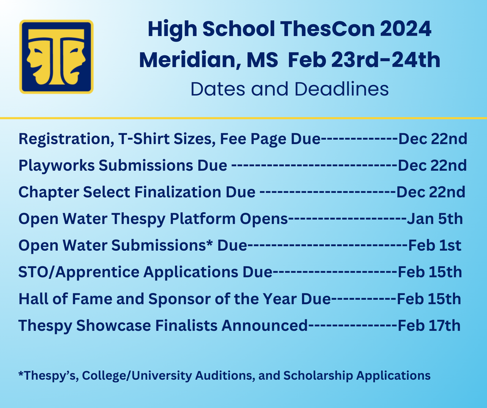 HS THESCON — Mississippi Thespians