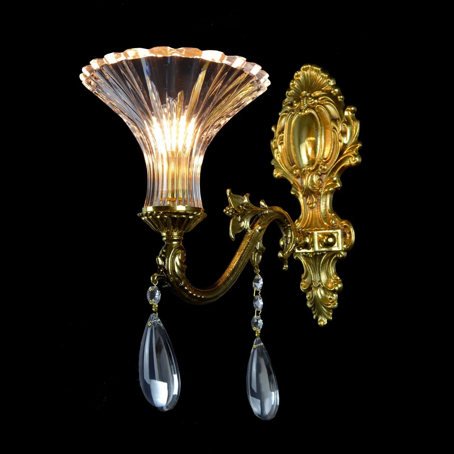 Crystal Drop Wall Light — WRANOVSKY - Bohemian Crystal Chandeliers ...