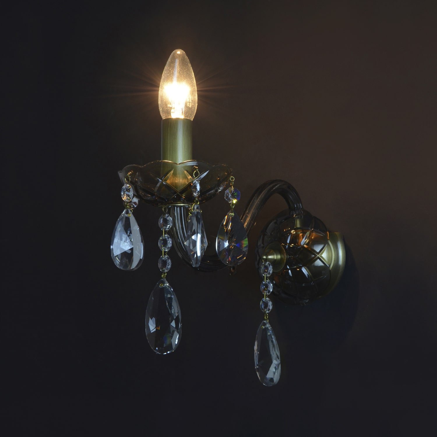Luxury Grey Wall Light — WRANOVSKY - Bohemian Crystal Chandeliers ...