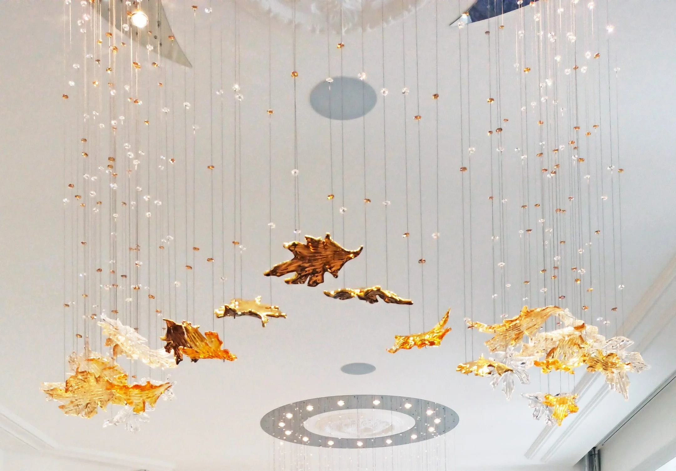 Handblown Crystal Leaves — WRANOVSKY - Bohemian Crystal Chandeliers ...