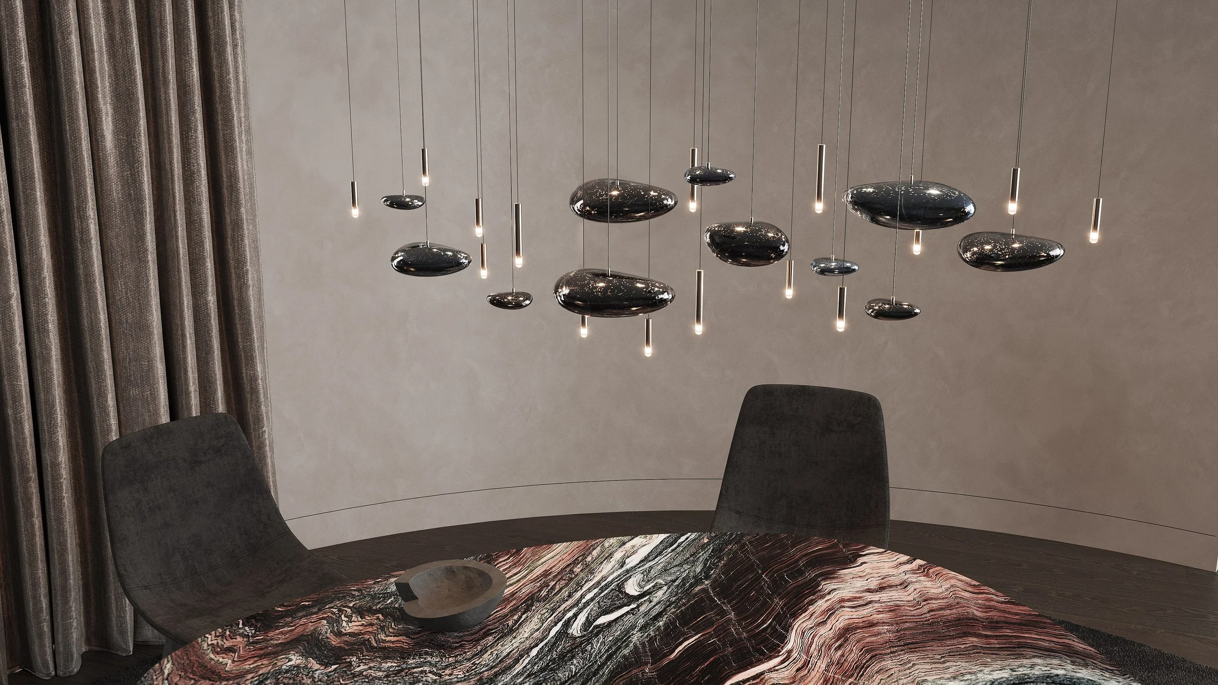 Space Pebbles — WRANOVSKY - Bohemian Crystal Chandeliers Manufacturer