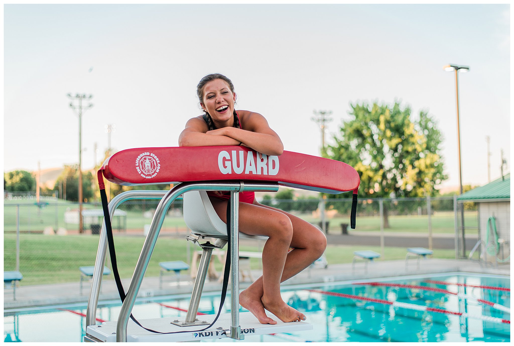 Super Fun Poolside Senior Session ~ Abbey — SS Photography & Design