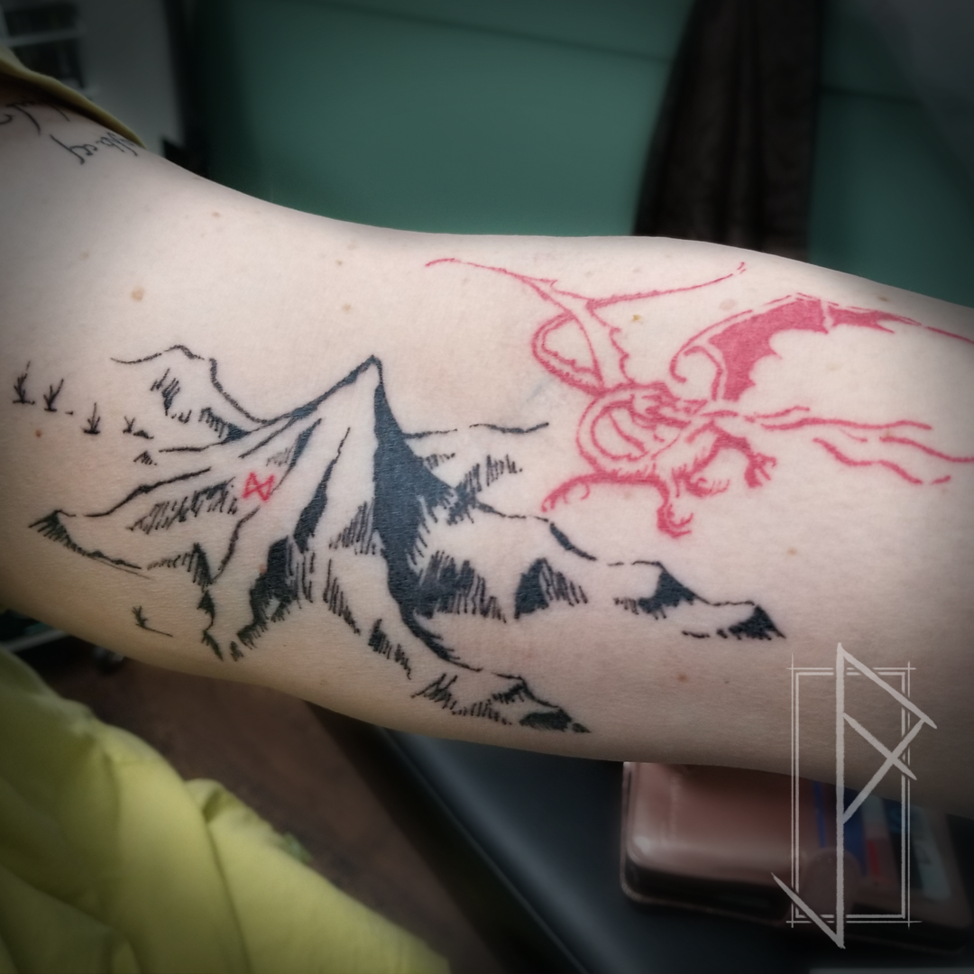 Smaug Tattoo Chest