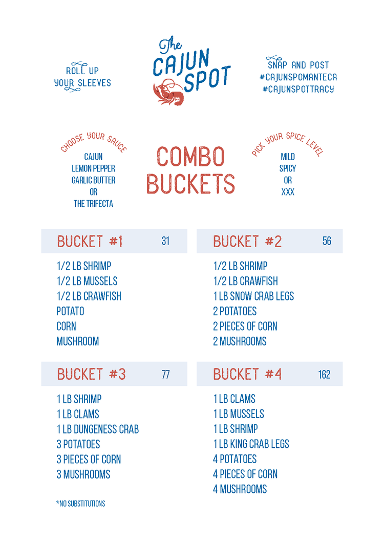 Menu — The Cajun Spot Manteca