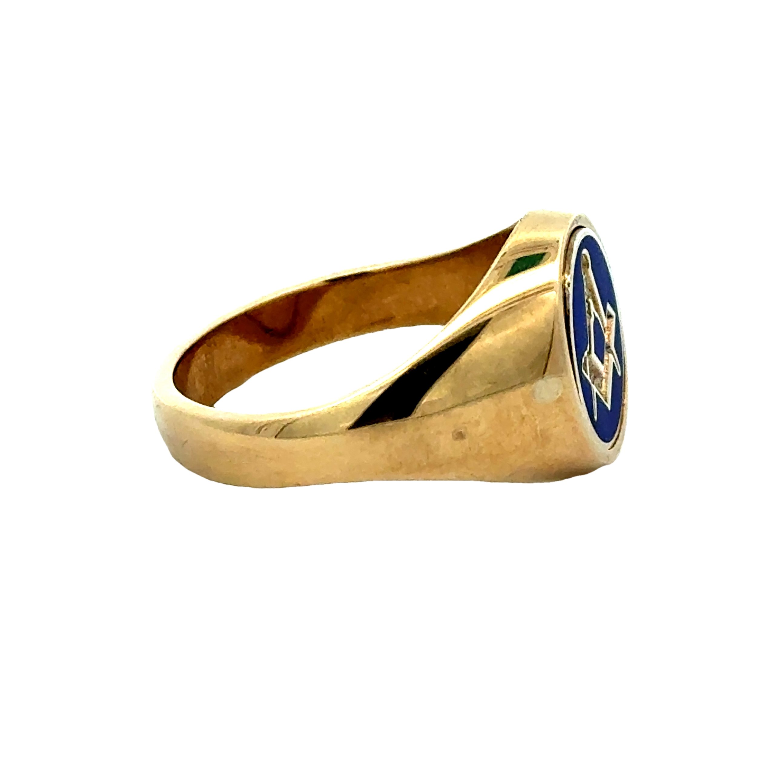 9ct Enamelled Masonic Reversible Swivel Ring — Rex Johnson & Sons