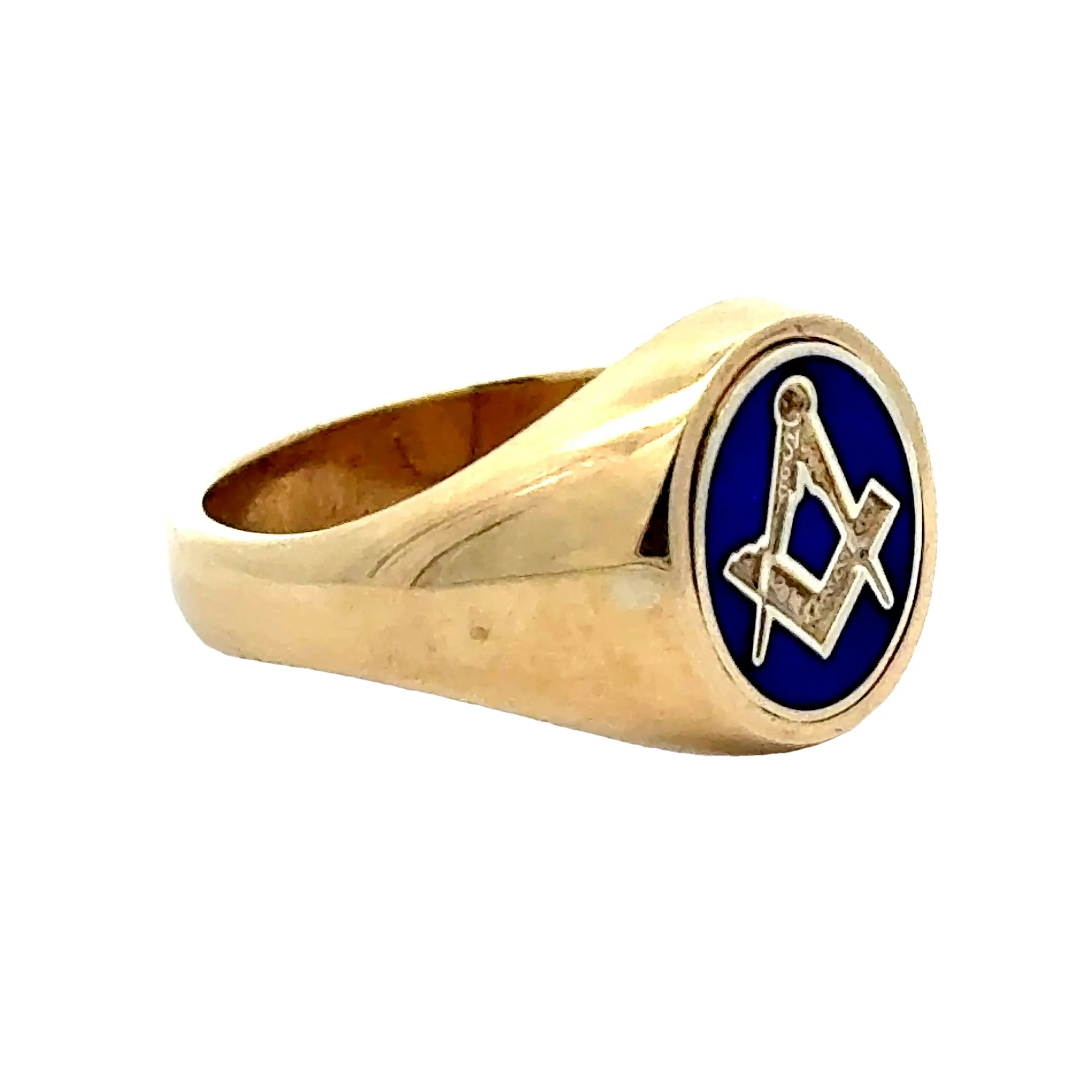 9ct Enamelled Masonic Reversible Swivel Ring — Rex Johnson & Sons
