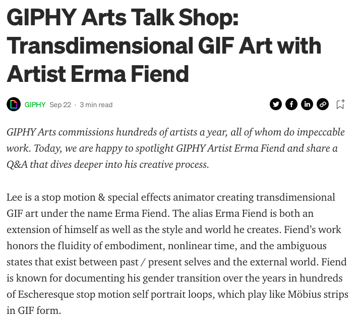 about — ERMA FIEND