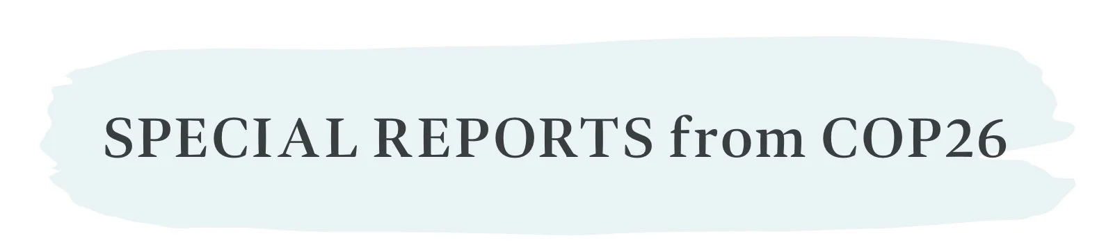 Special Reports from COP 26 — I-SEA