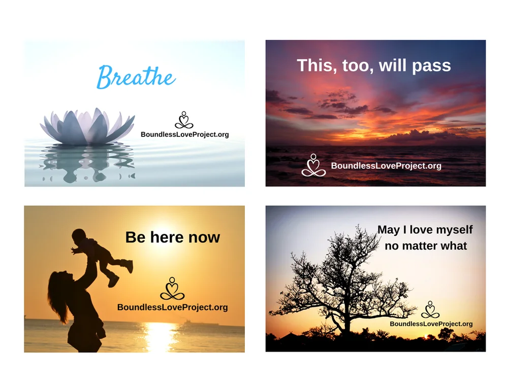Four Printable Slogan Cards — Boundless Love Project