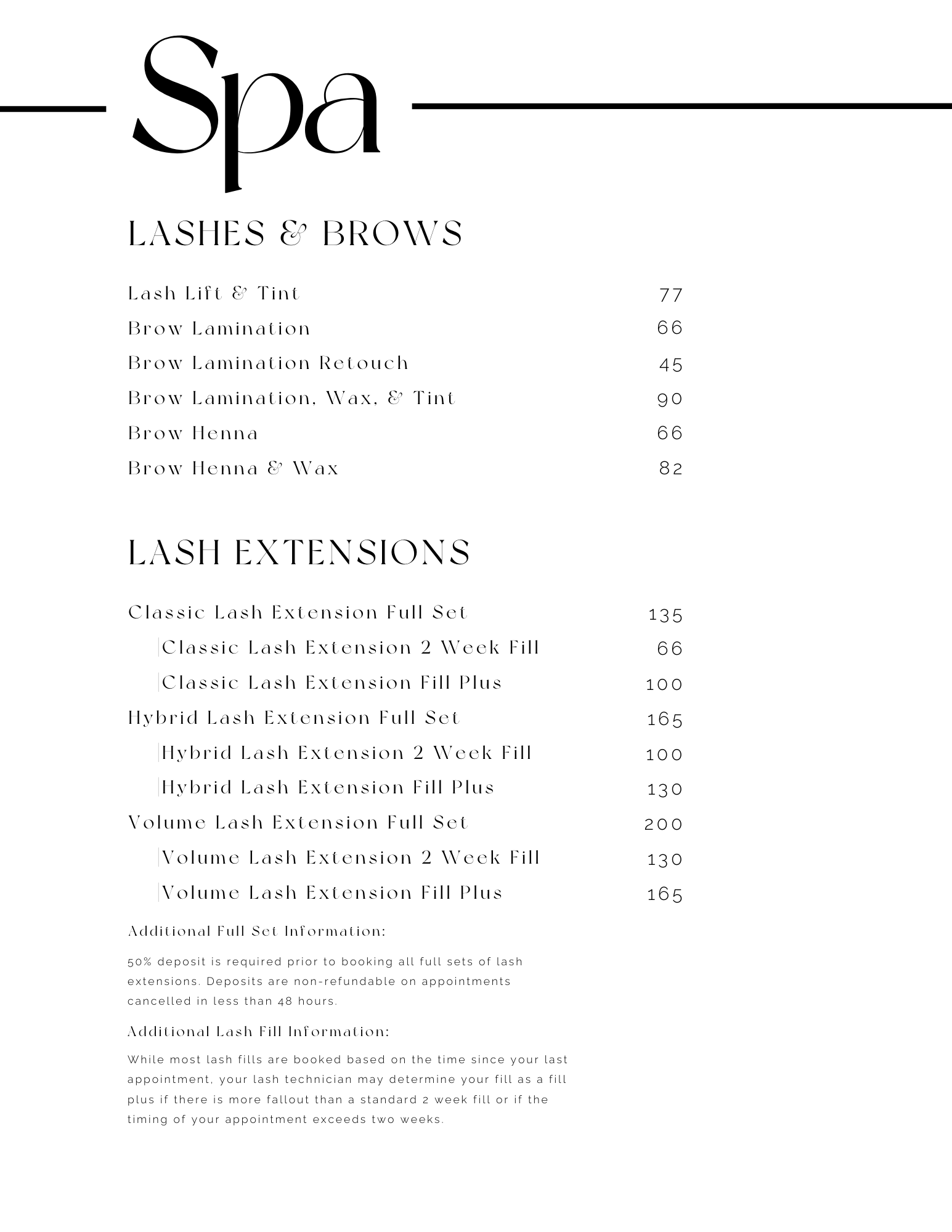 Printable Menu — Studio Montage