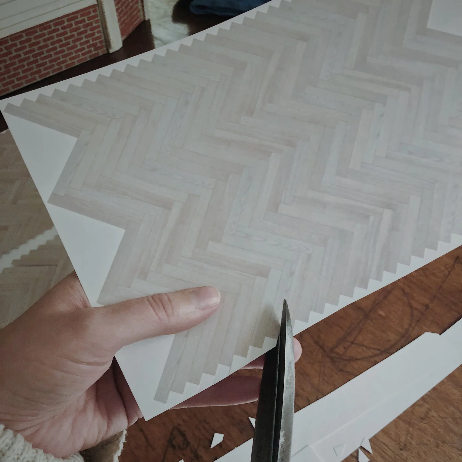 Installing Dollhouse Paper Flooring — Jessica Cloe Miniatures