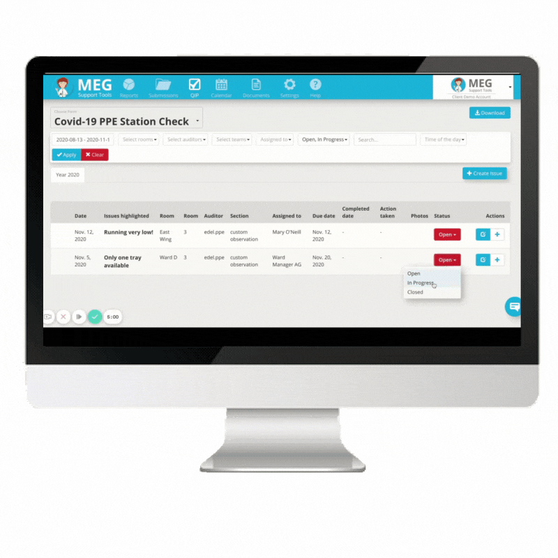 PPE Station Check Audit - New Tool (Covid-19) — MEG