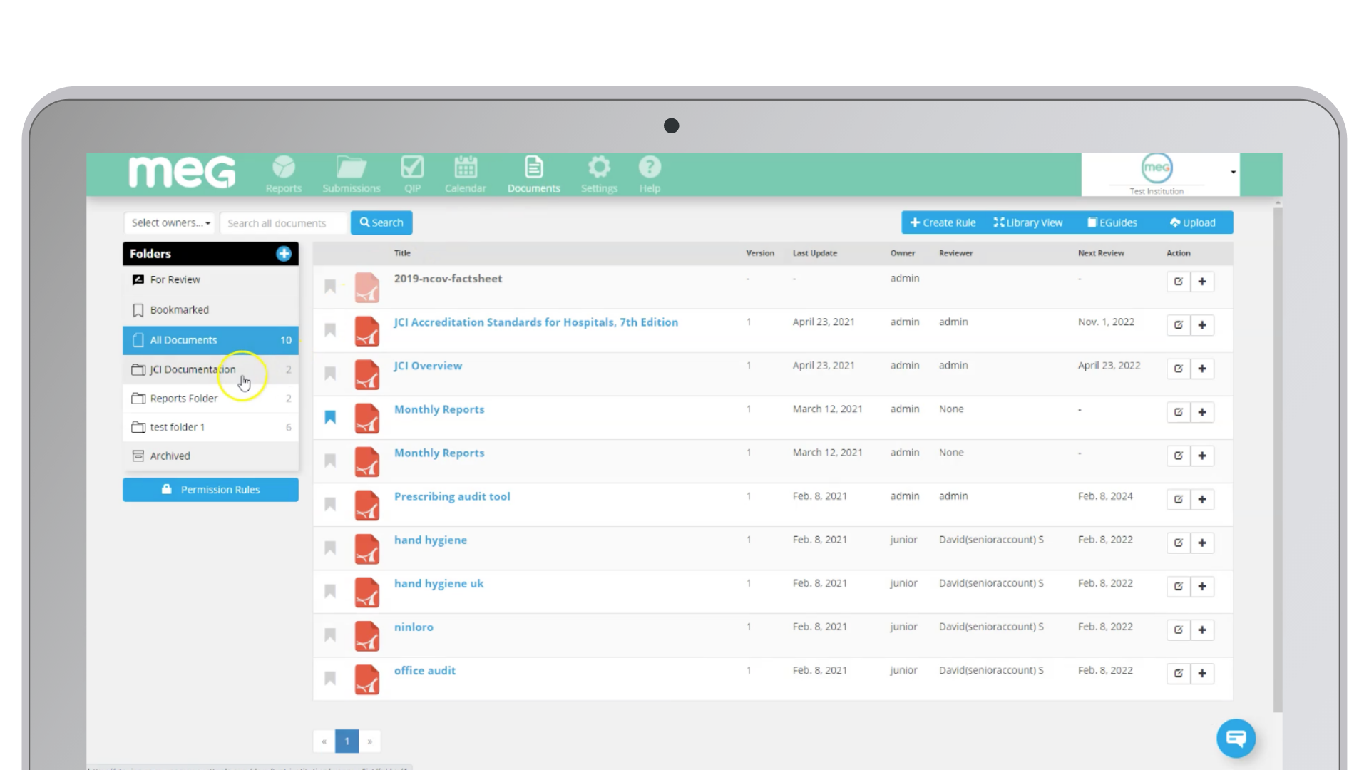 Ward Accreditation Tools | QMS Software for Healthcare — MEG