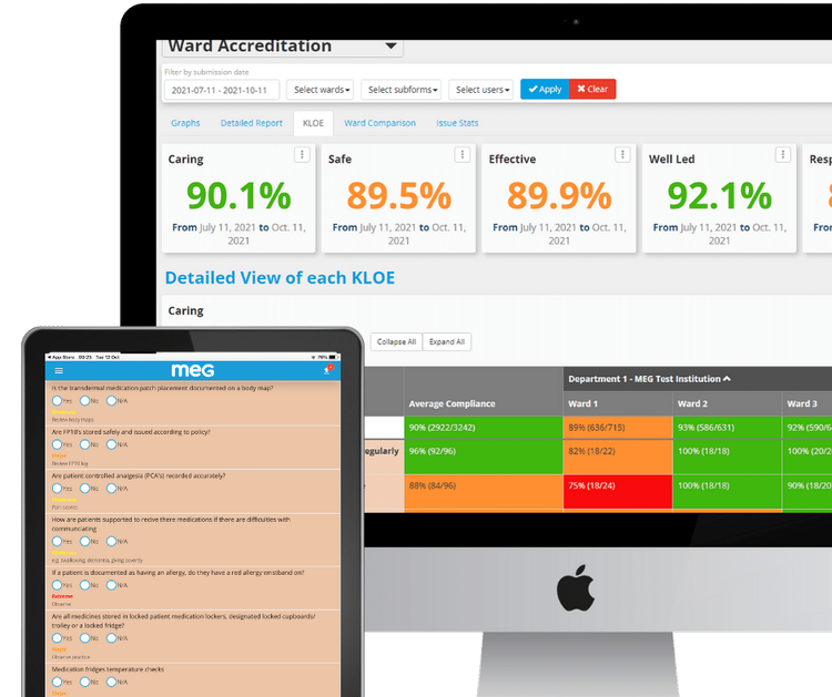 Nursing QA & Ward Accreditation Tools | QMS Software for Healthcare — MEG
