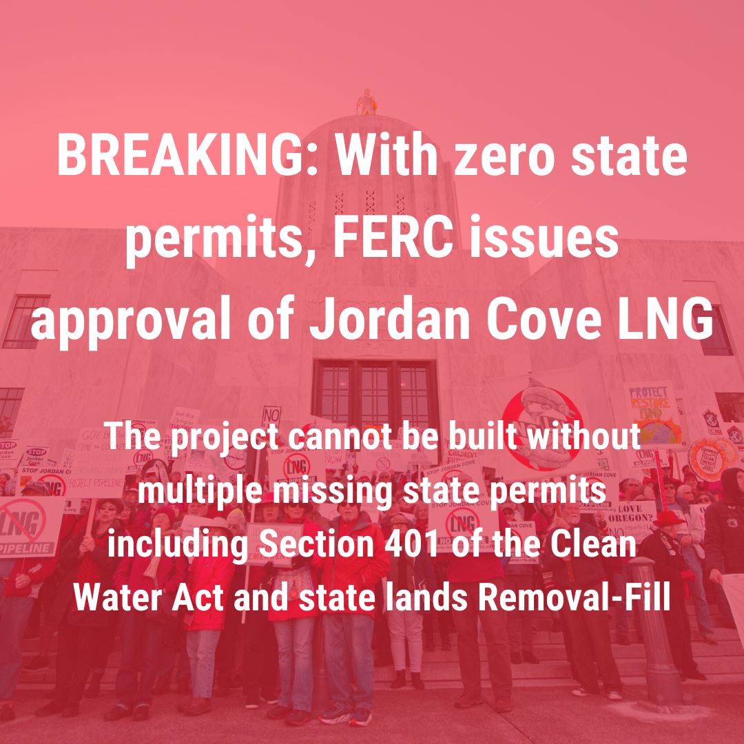 Challenging FERC's Approval of Jordan Cove LNG — Rogue Riverkeeper