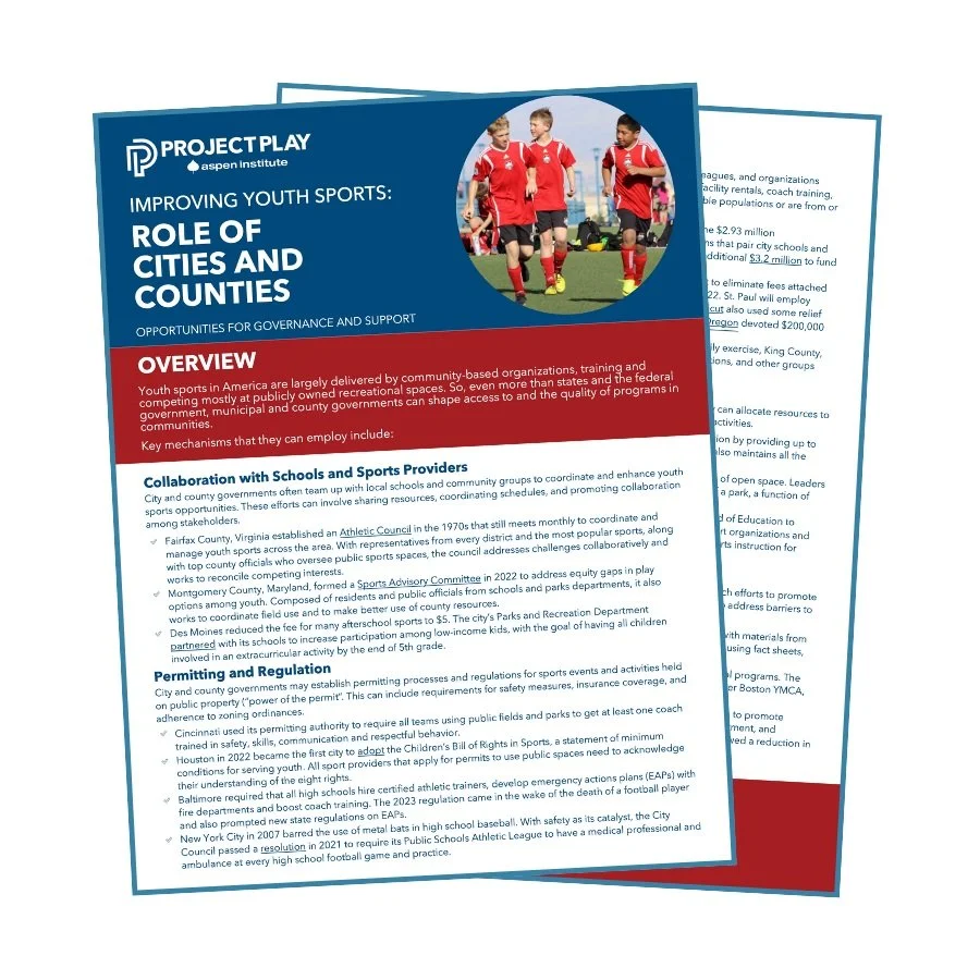 Three models for organizing local sports - Project Play