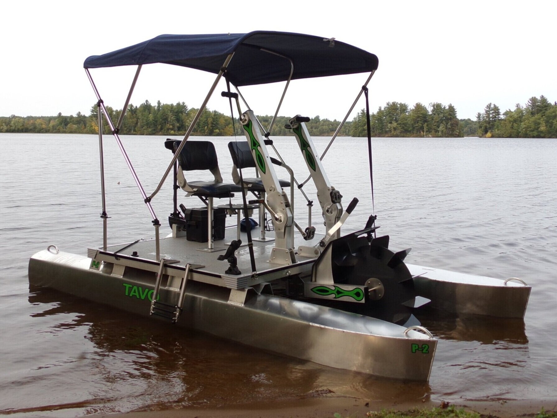 TURBO P-4: Family pedal boat, 4 ppl, fast, weed-free, hand & foot ...