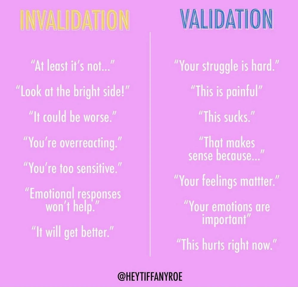 Invalidation vs. Validation — Change Counseling