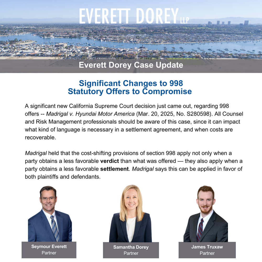 Case Update - Significant Changes to 998 Statutory Offers to Compromise ...