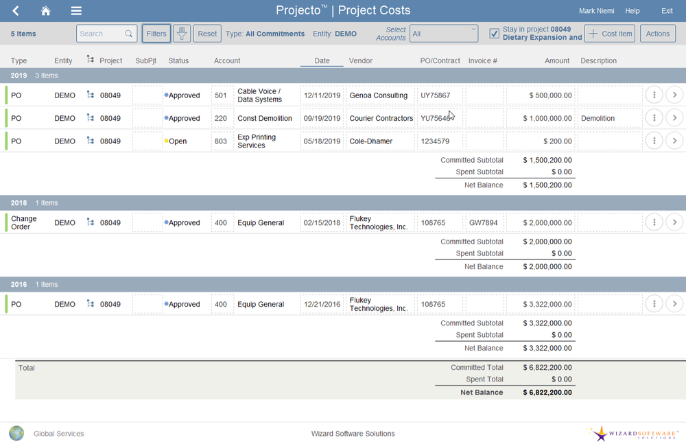 Projecto™ Features — Wizard Software Solutions
