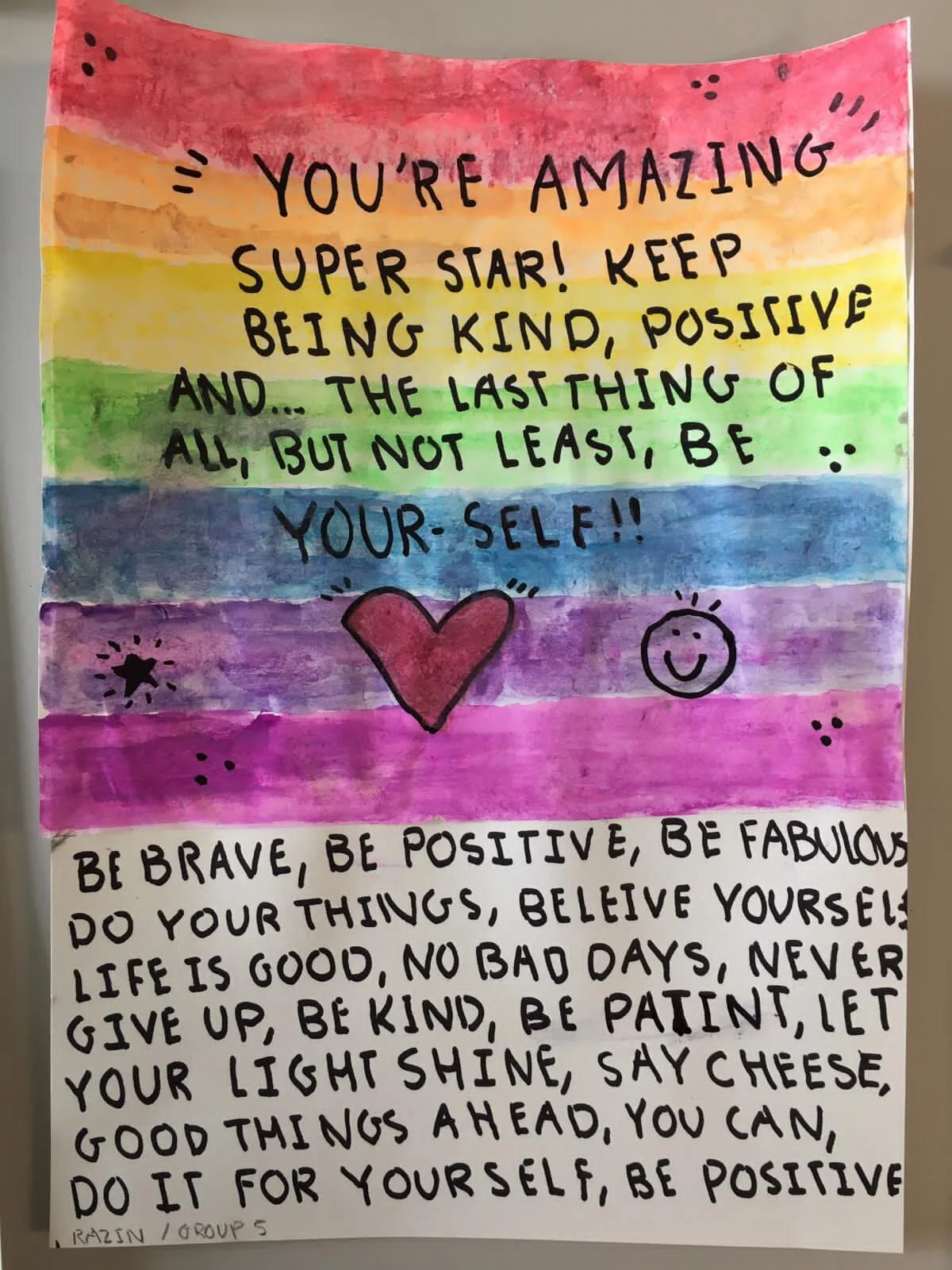 St Pauls Positivity Poster — Barkingside Art Club