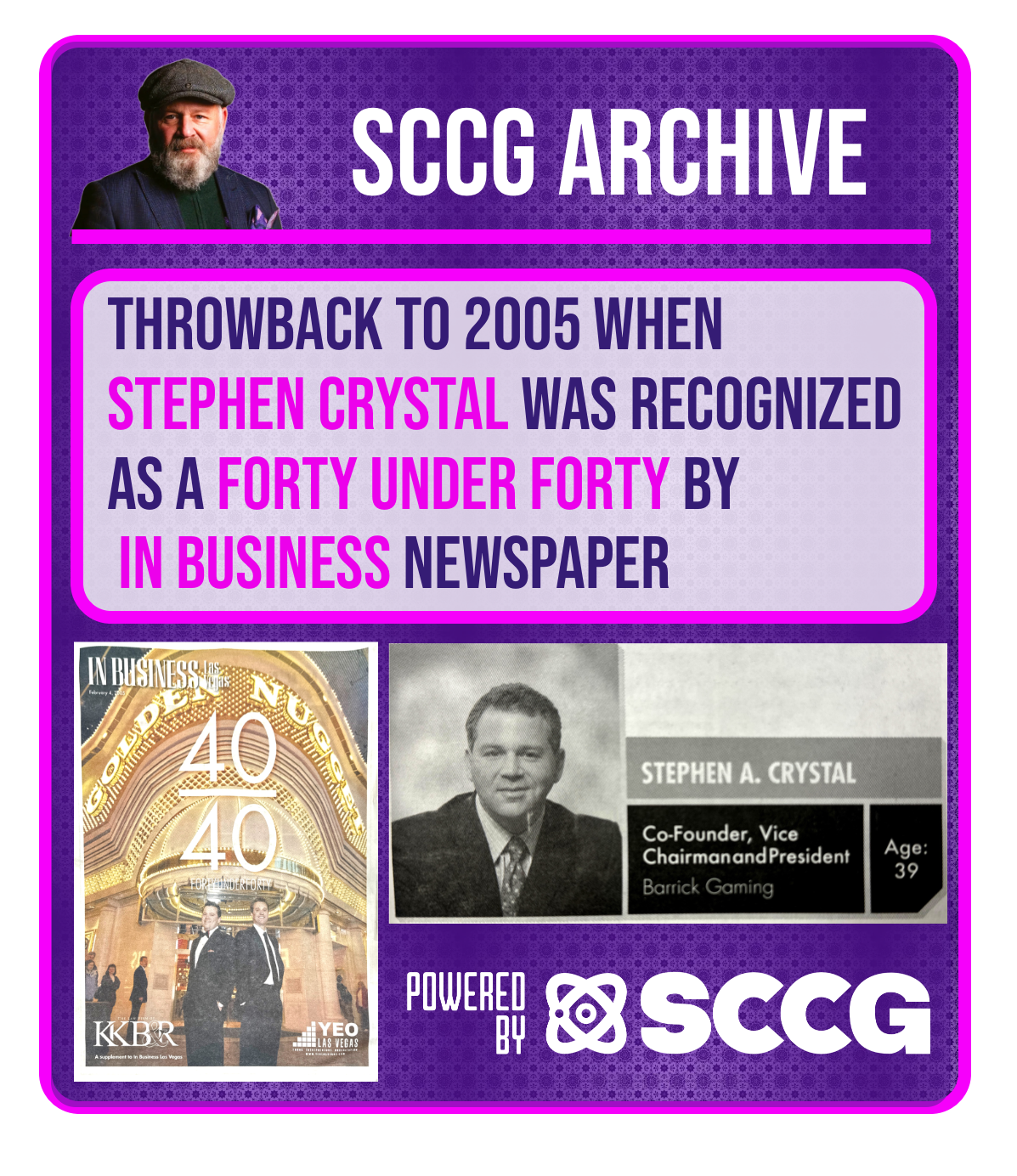 Throwback to 2005 When Stephen Crystal was Recognized as a Forty Under ...