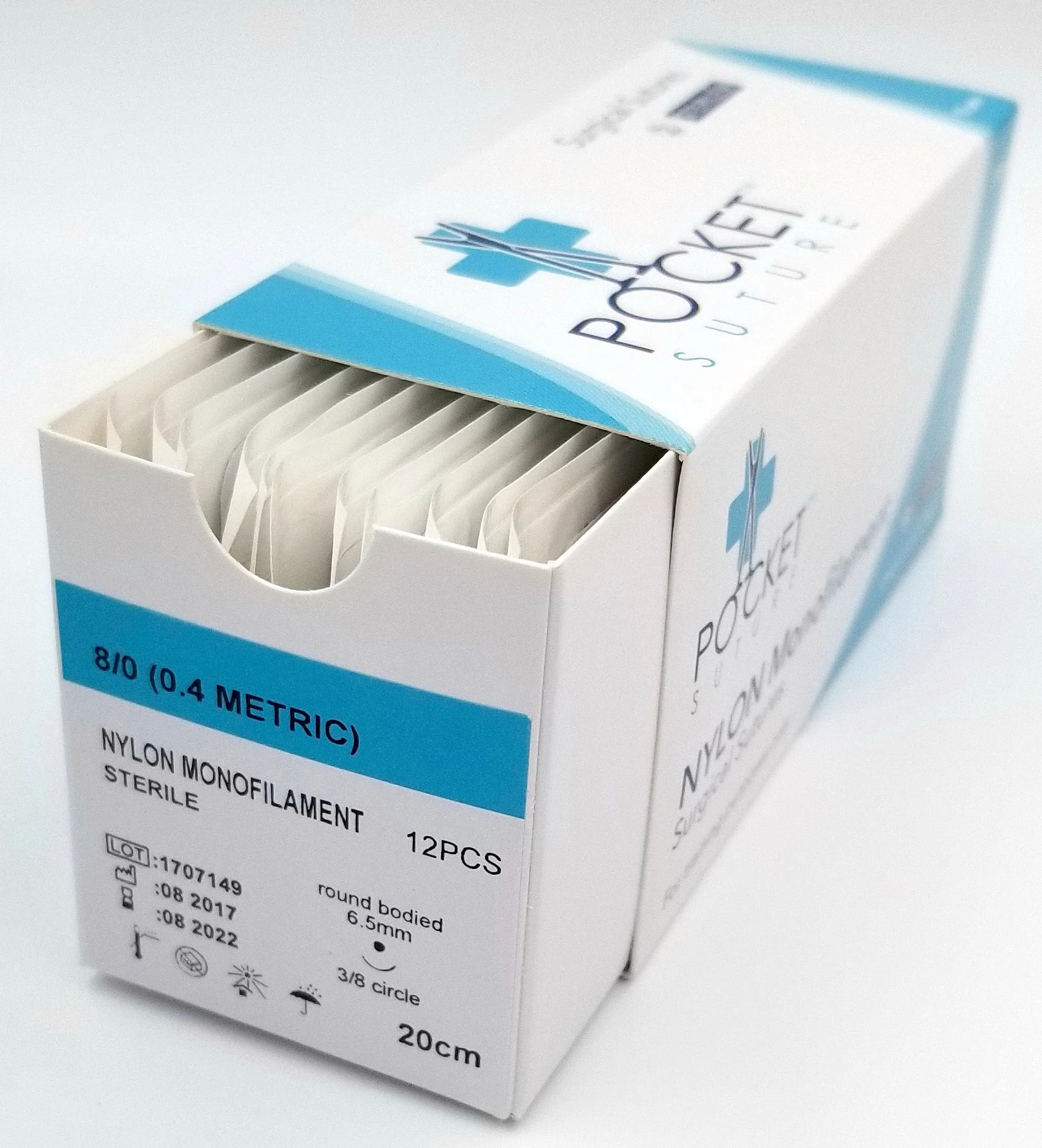 8 0 Pocket Suture Nylon Micro Monofilament Training Sutures Pocket 8 0 Pocket Suture Nylon Micro Monofilament Training Sutures Pocket