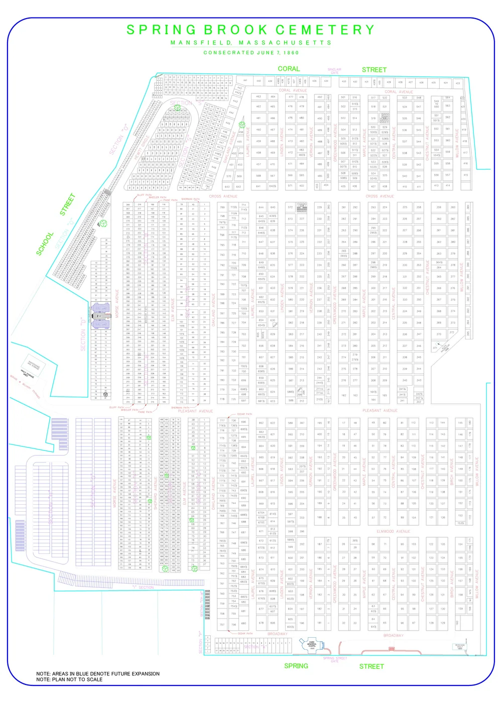 Cemetery Map — Spring Brook Cemetery