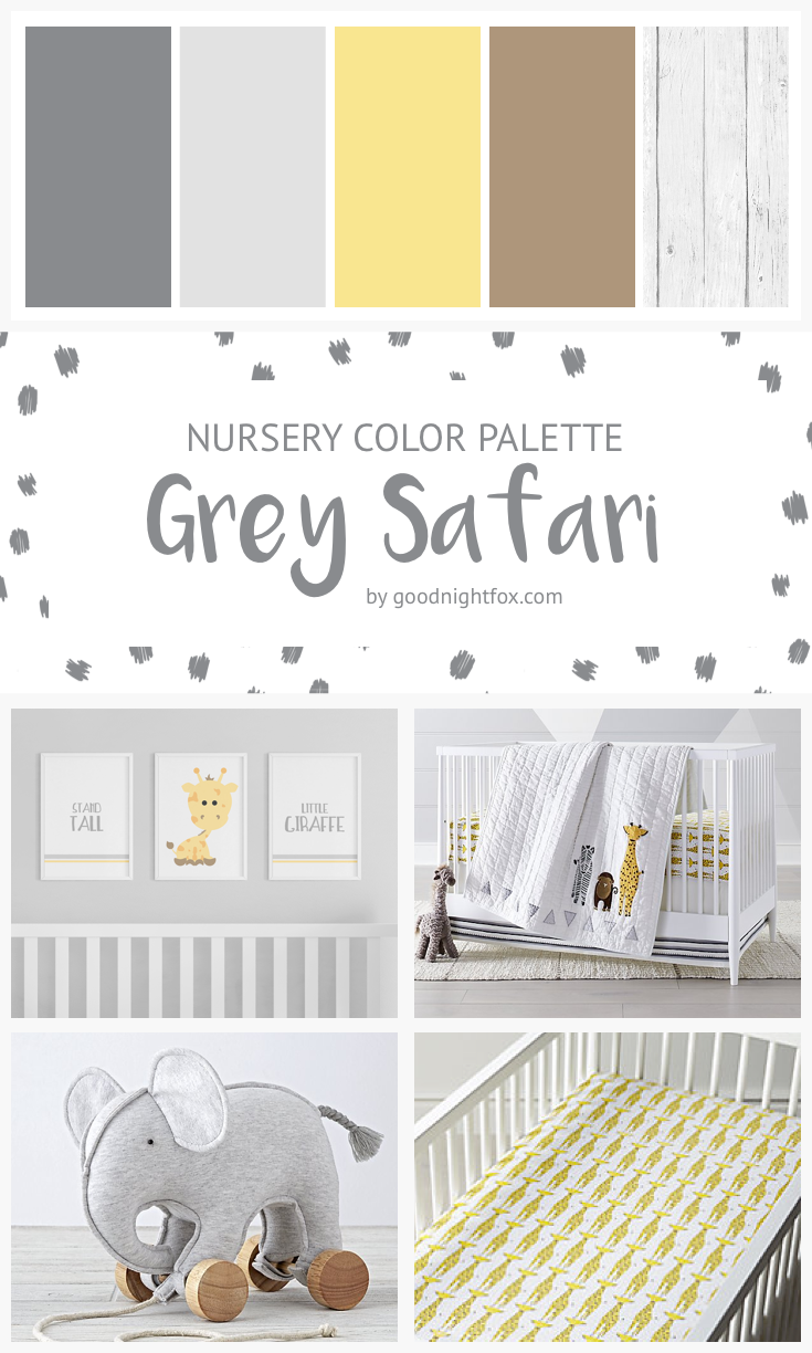 Goodnight Fox - Grey Safari Nursery Color Palette