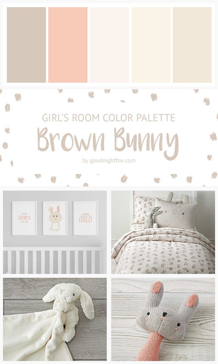 Brown Bunny Girl's Room Color Palette — Goodnight Fox