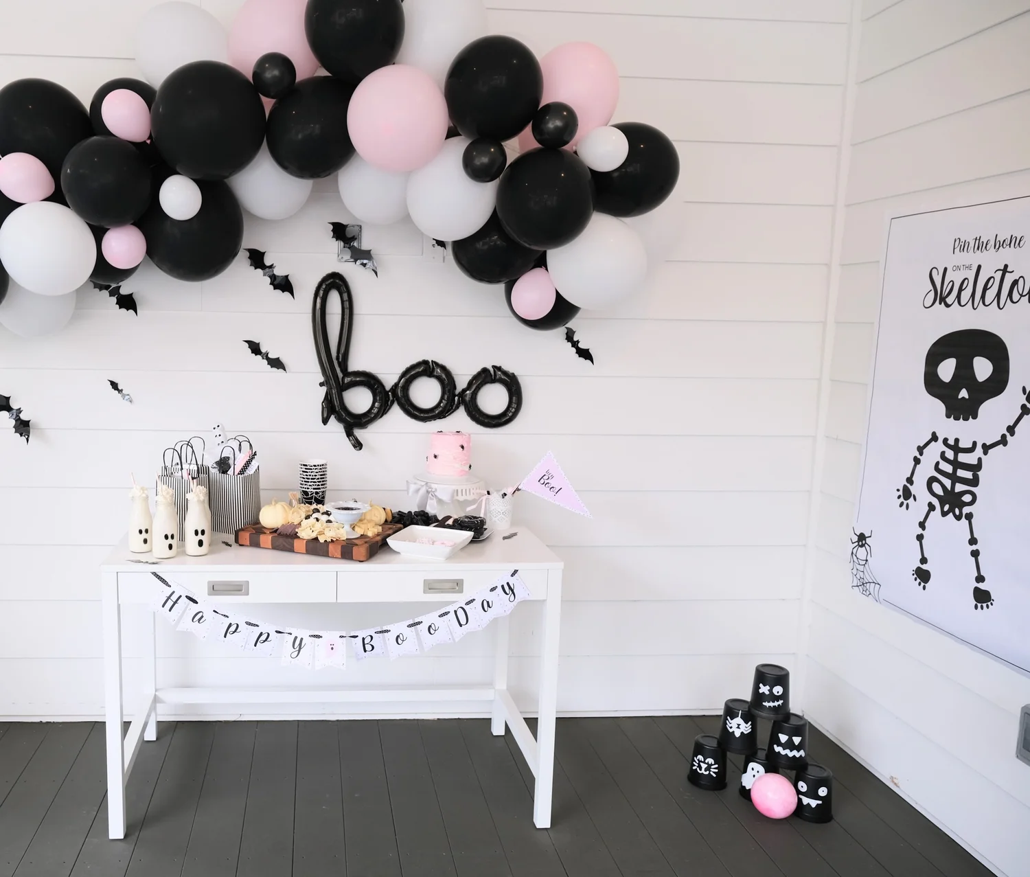 Goodnight Fox - Girl’s Halloween BOO party PINK & Black