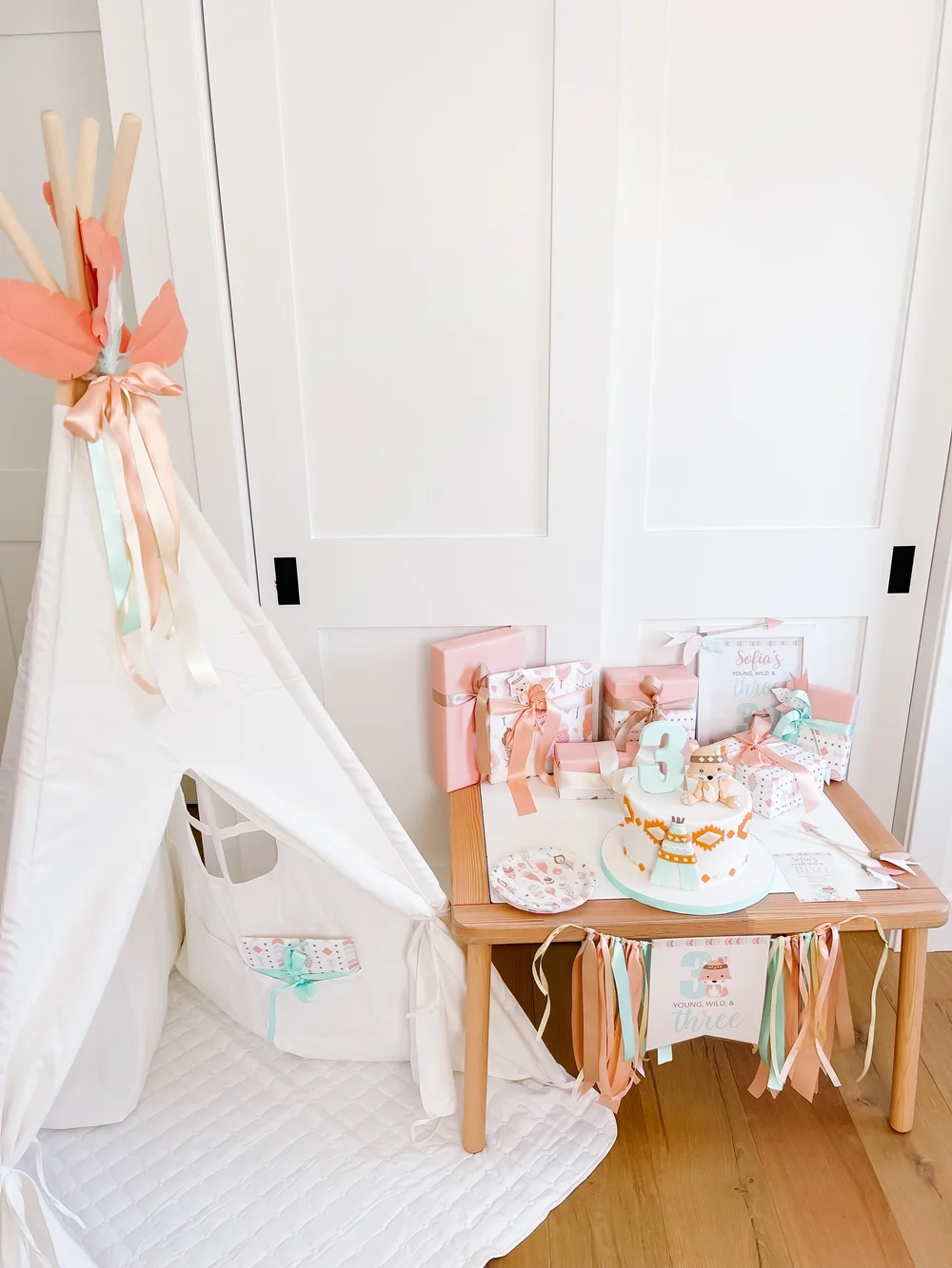 Goodnight Fox - Boho fox chic Young wild and three birthday party theMe