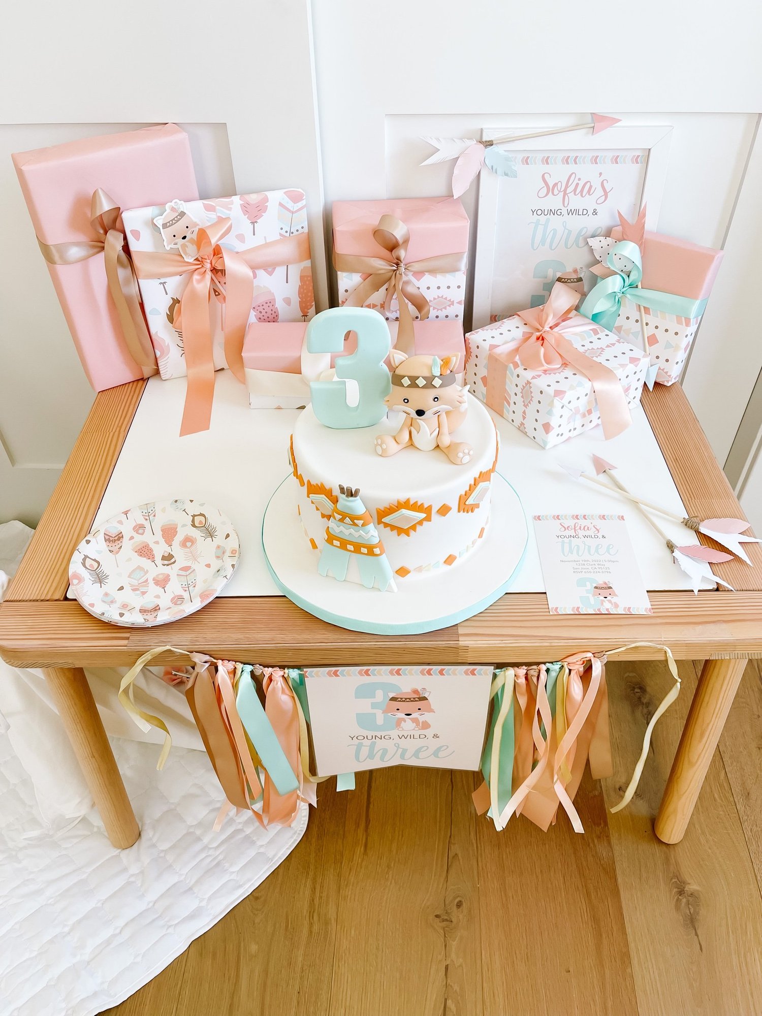 Goodnight Fox - Boho fox chic Young wild and three birthday party theMe