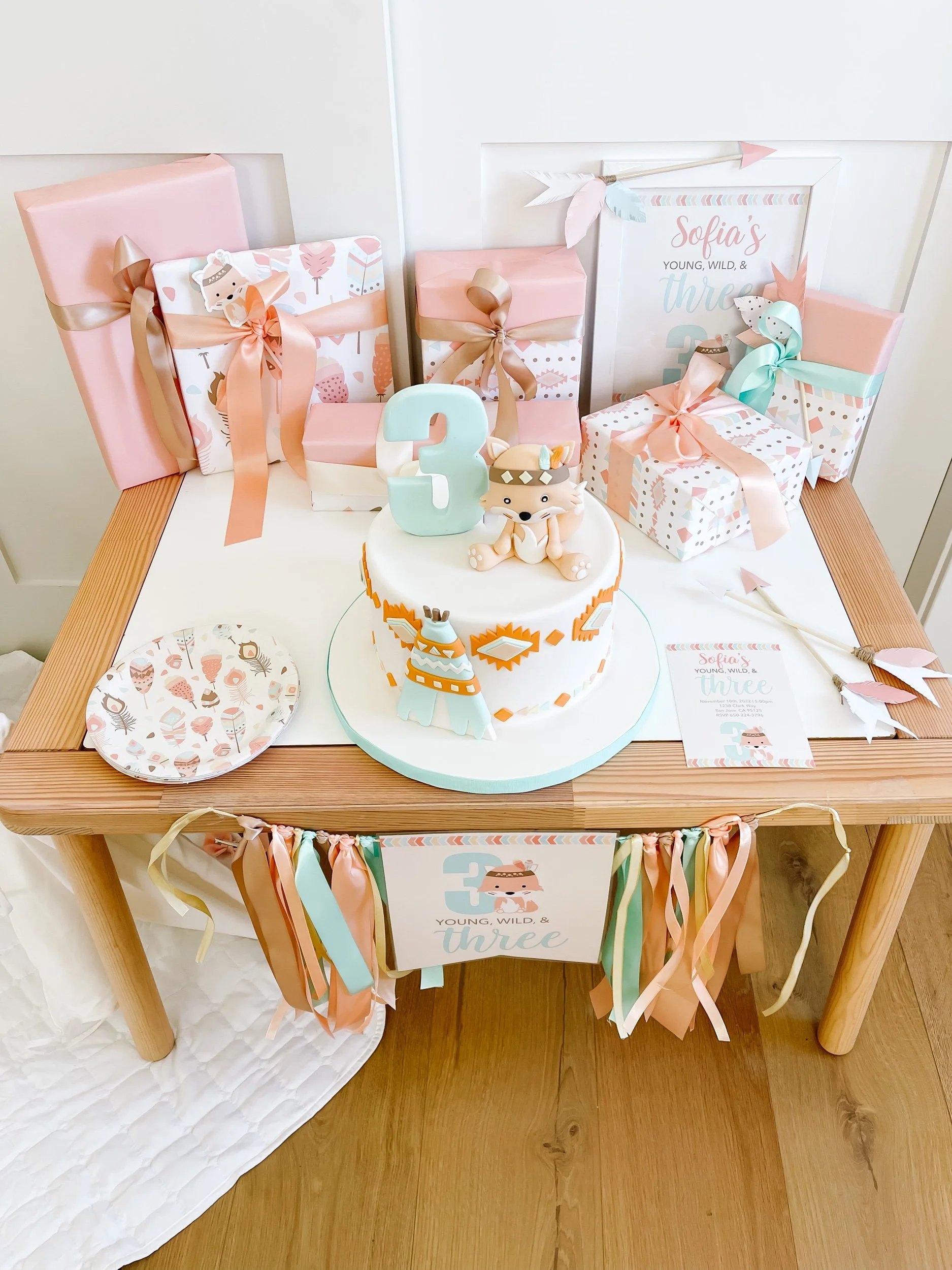 Goodnight Fox - Boho fox chic Young wild and three birthday party theMe