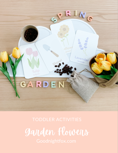 Goodnight Fox - Garden flower spring sensory play ideas
