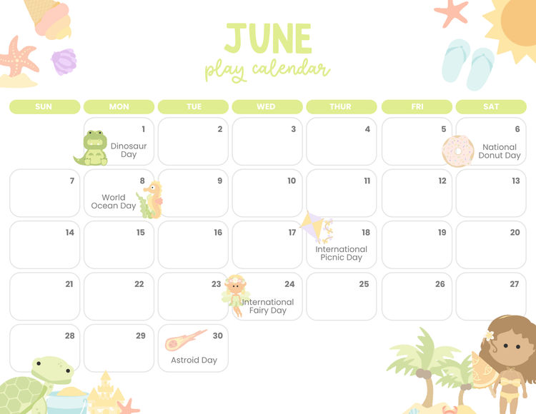 Goodnight Fox - June Play Calendar for Toddlers: Sensory Play & Summer ...