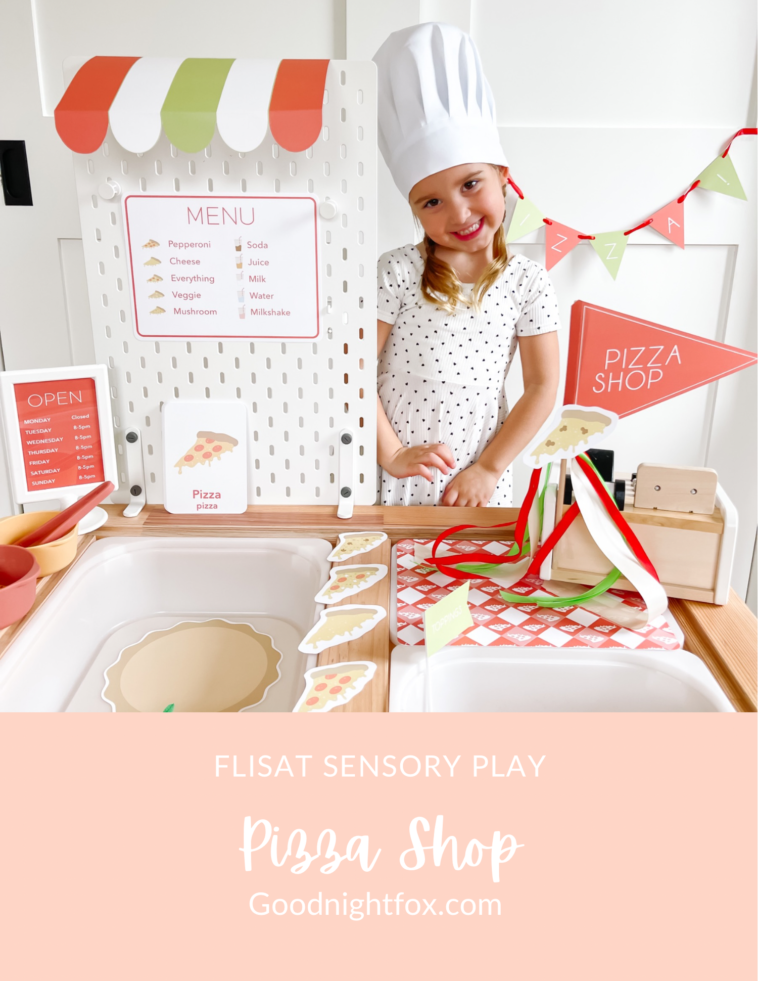 Goodnight Fox - Sensory Play: Creating Mini Pizzeria Magic Pizza Shop Play