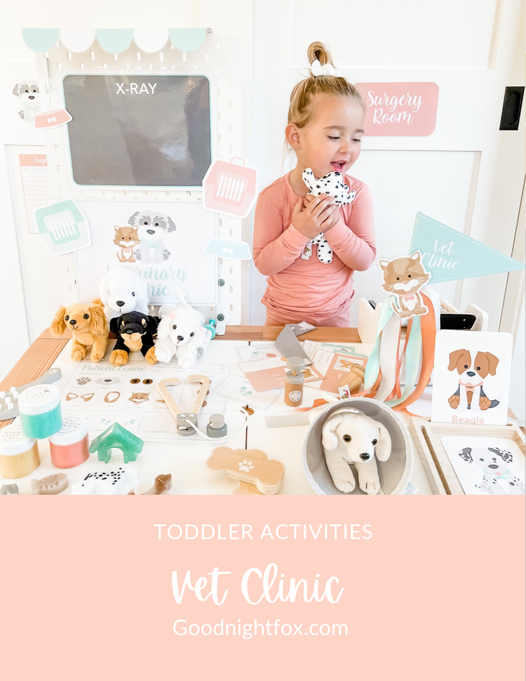 Goodnight Fox - Pretend Play Vet Clinic: A Fun Sensory Play Setup for Kids