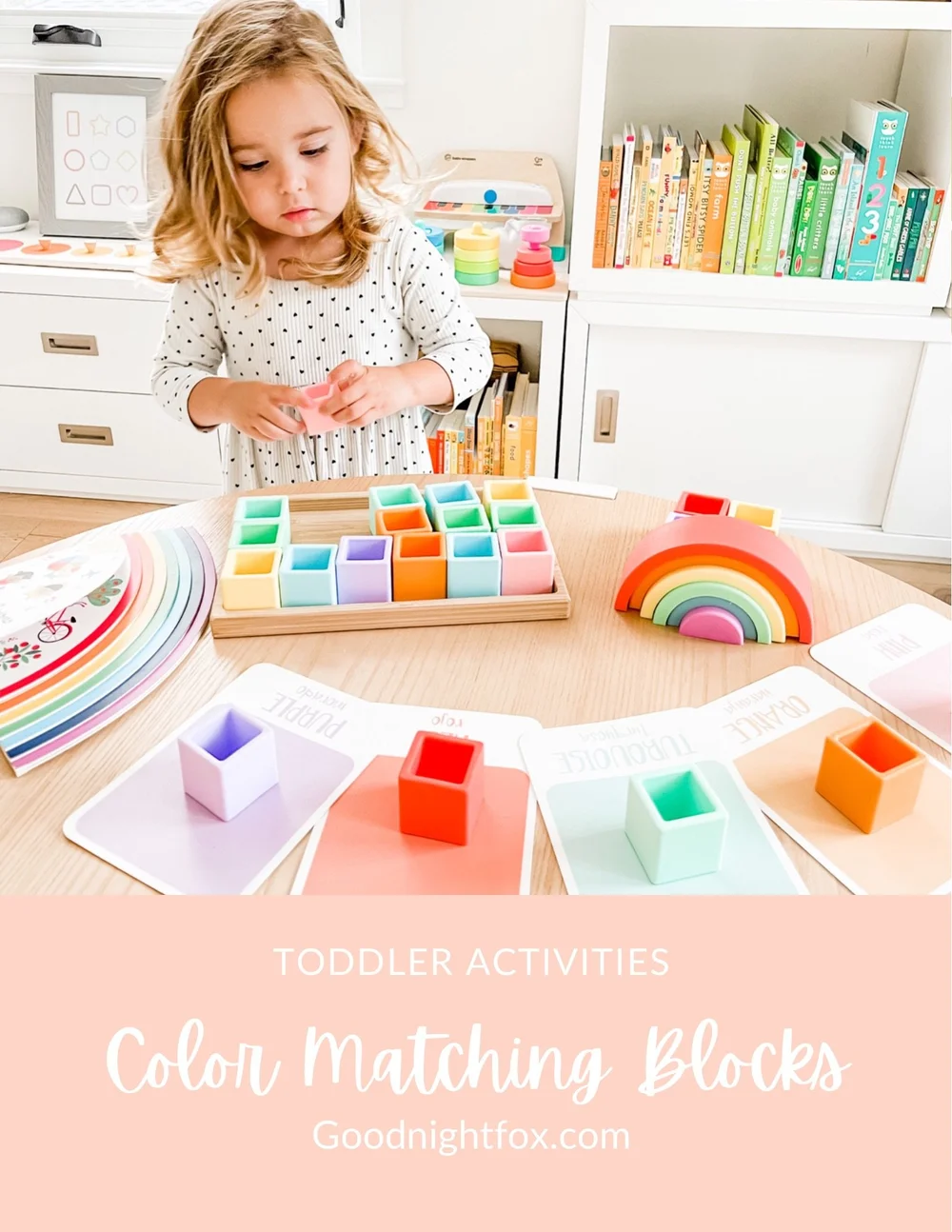 Goodnight Fox - Rainbow color Matching blocks