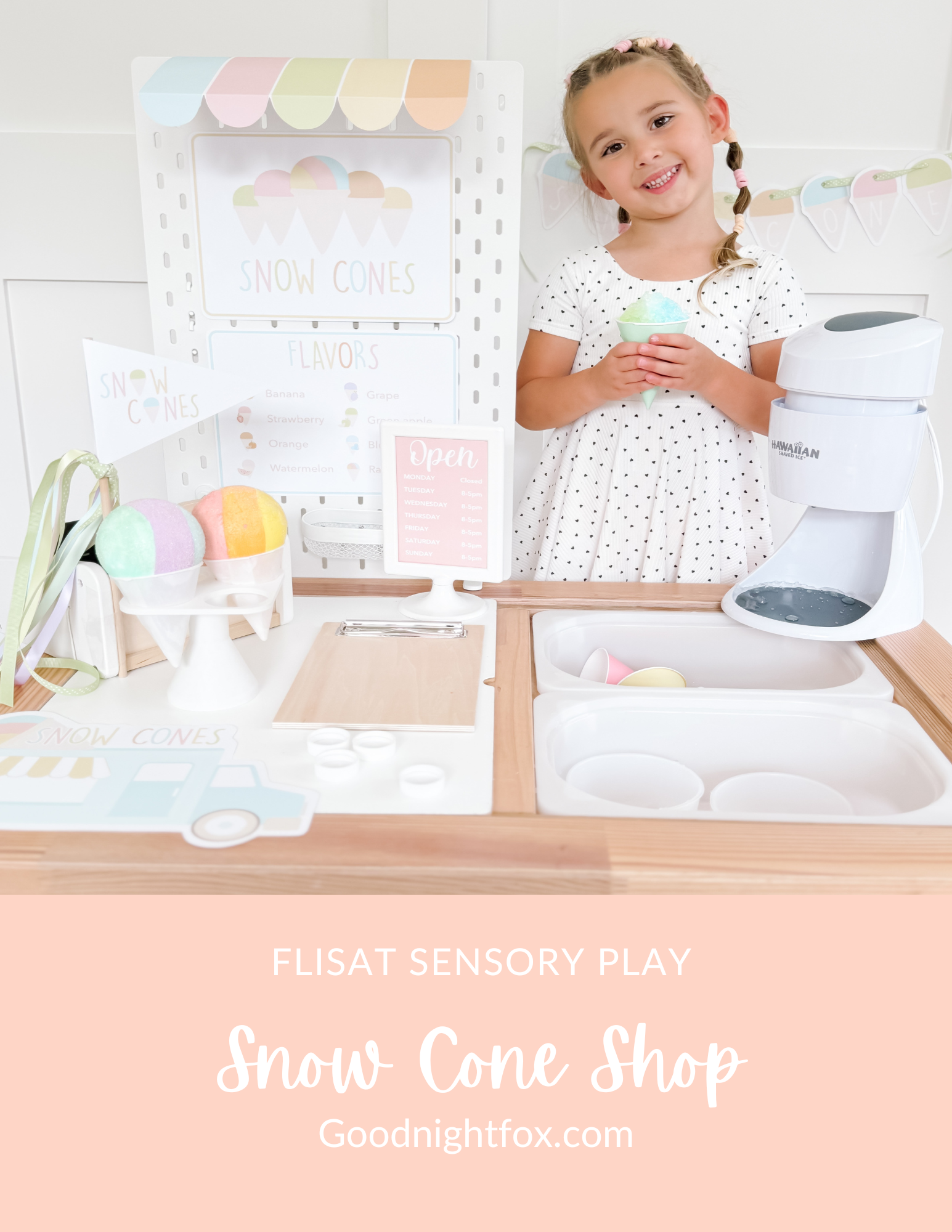 Goodnight Fox - Cool Down with Snow Cone Shave Ice Sensory Play: Free ...