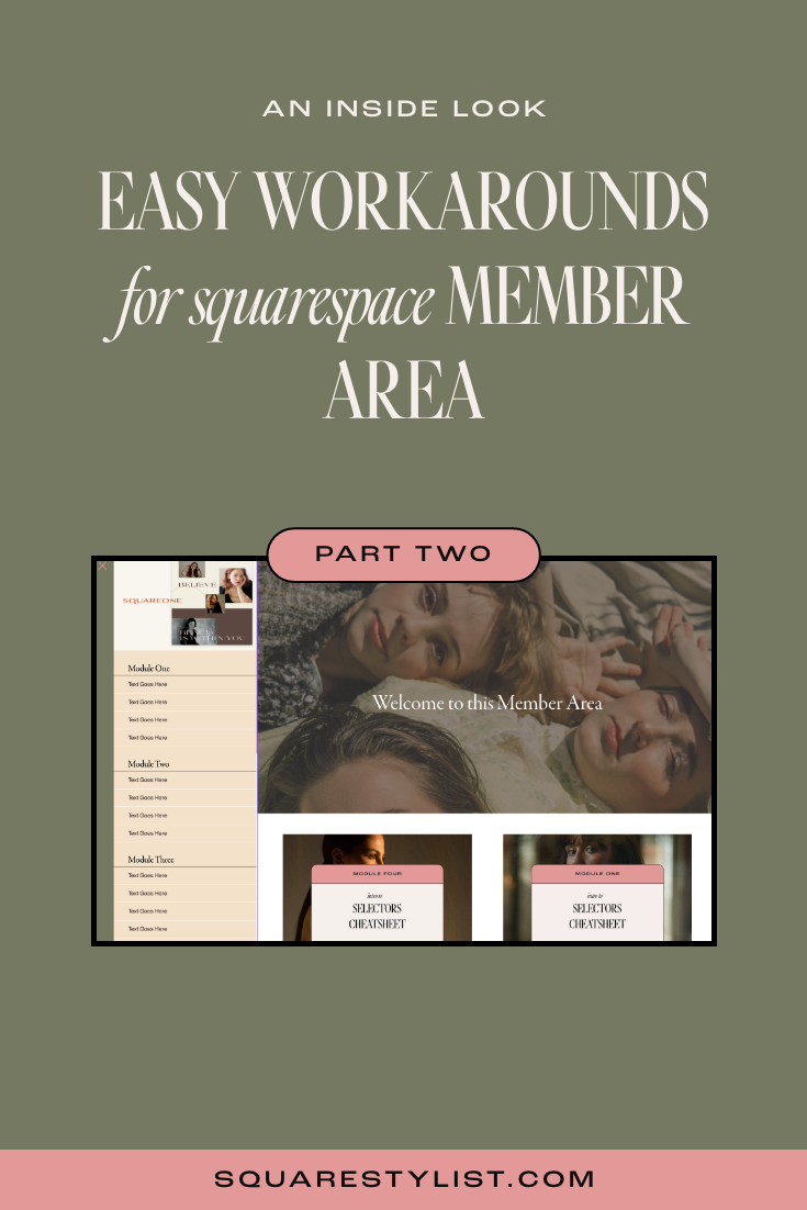 Easy Workarounds for Squarespace Member Area — Squarestylist