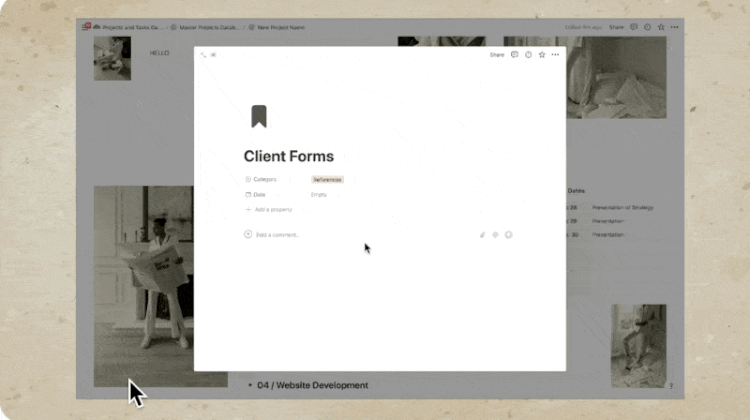 Notion Project Tracker and Designer Portral — Squarestylist