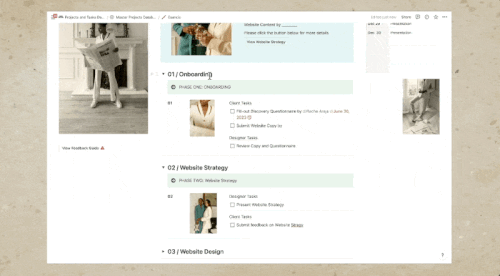 Notion Project Tracker and Designer Portral — Squarestylist