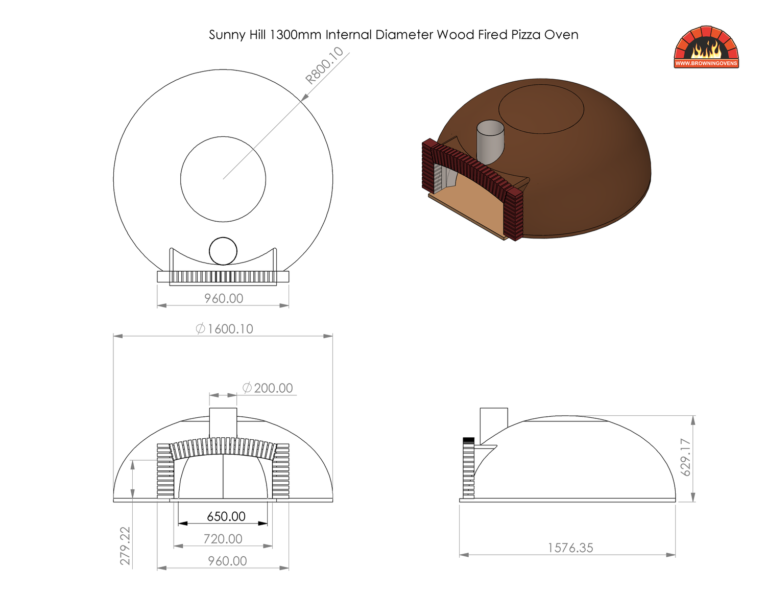 Pizza Ovens & Accessories BROWNING OVENS — Large Pizza Oven Kit