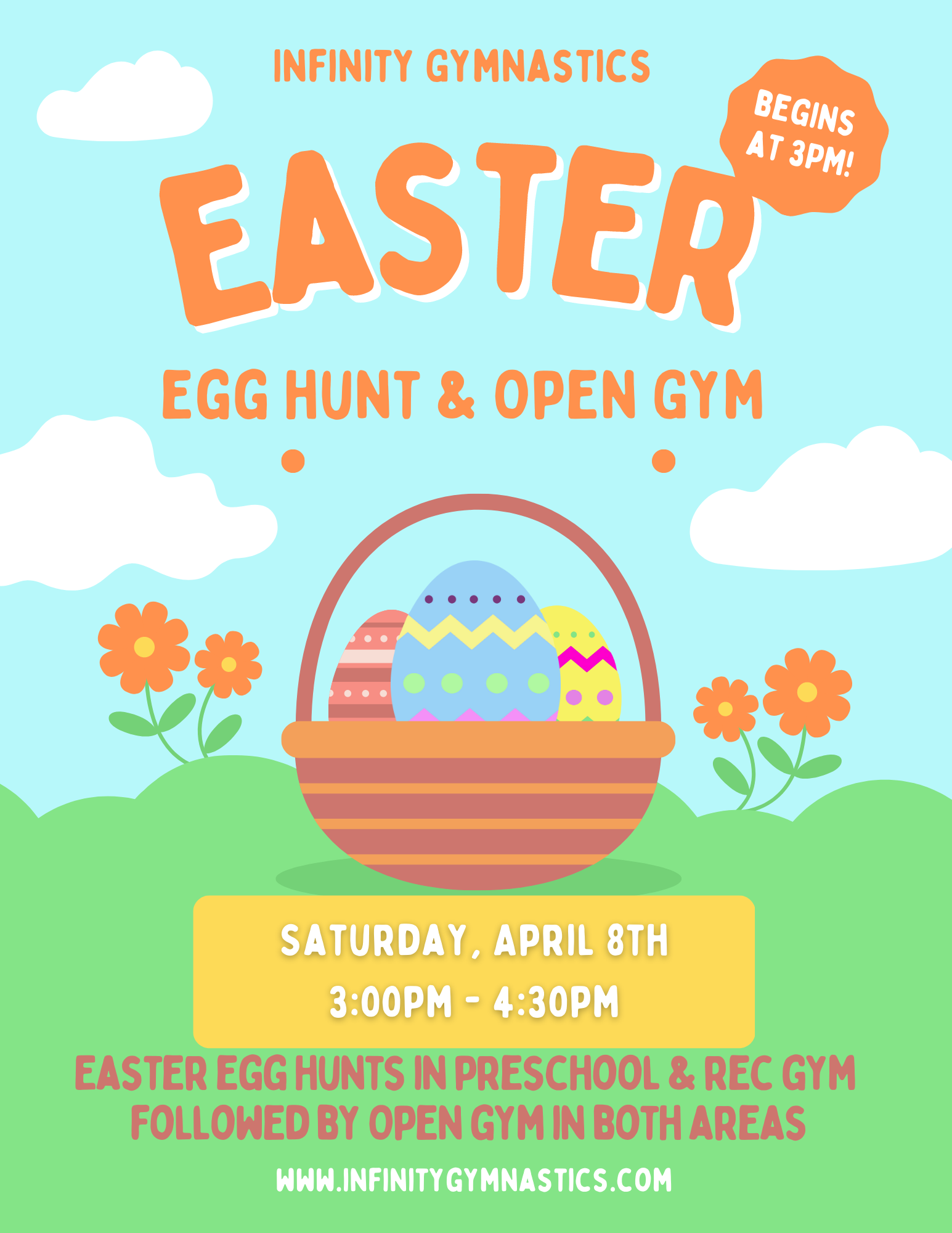 Easter Egg Hunt & Open Gym — Infinity Gymnastics Academy