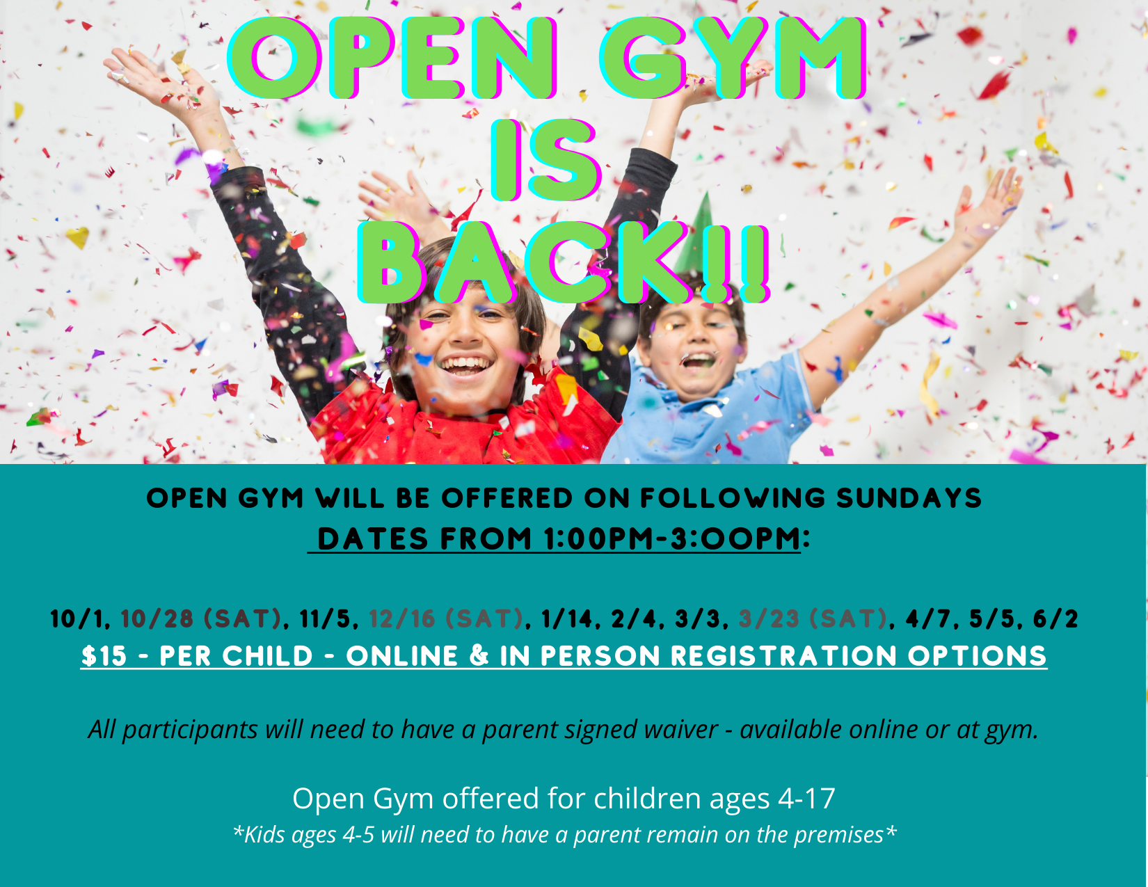 Open Gym & Preschool Playtime — Infinity Gymnastics Academy