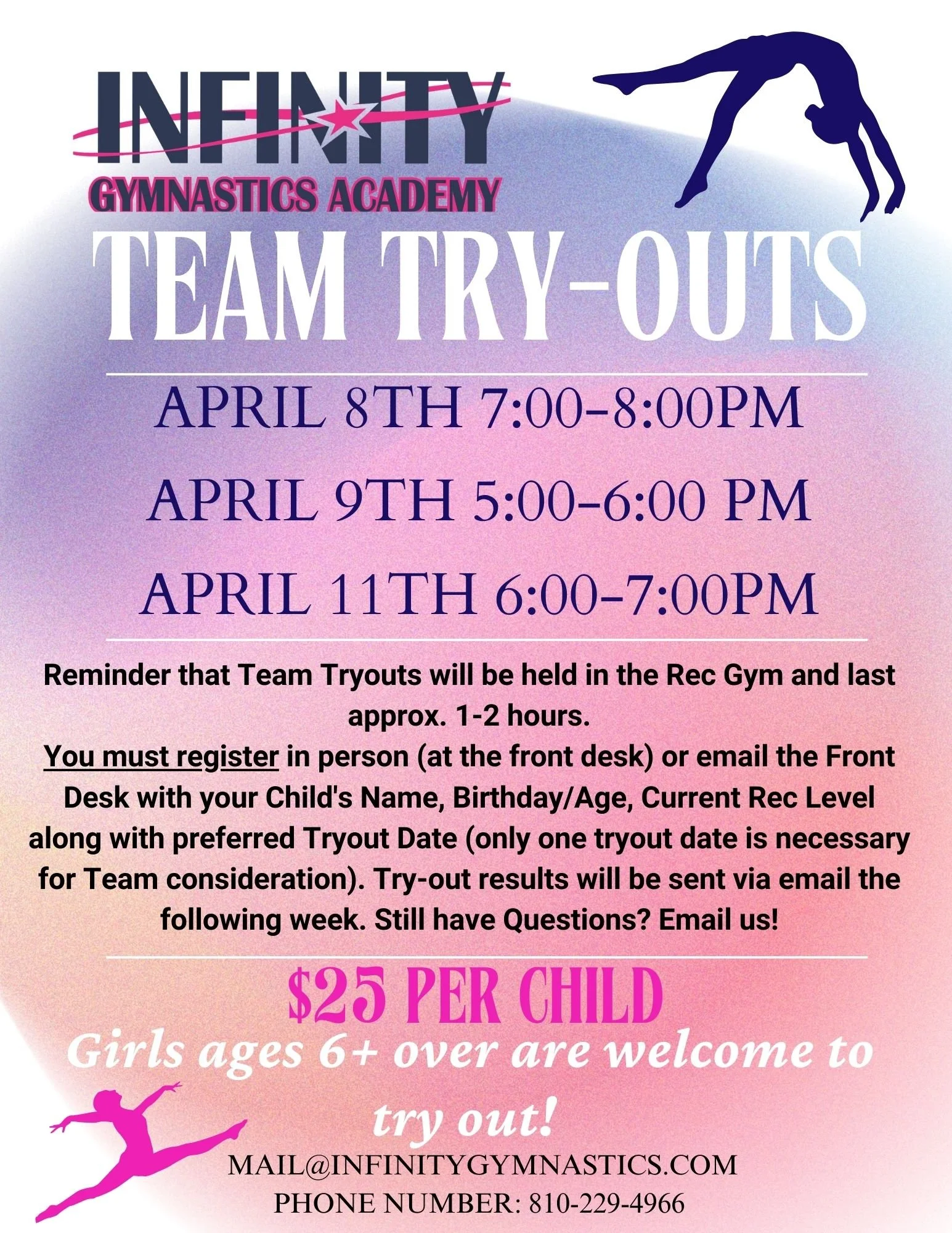 To Join Team — Infinity Gymnastics Academy