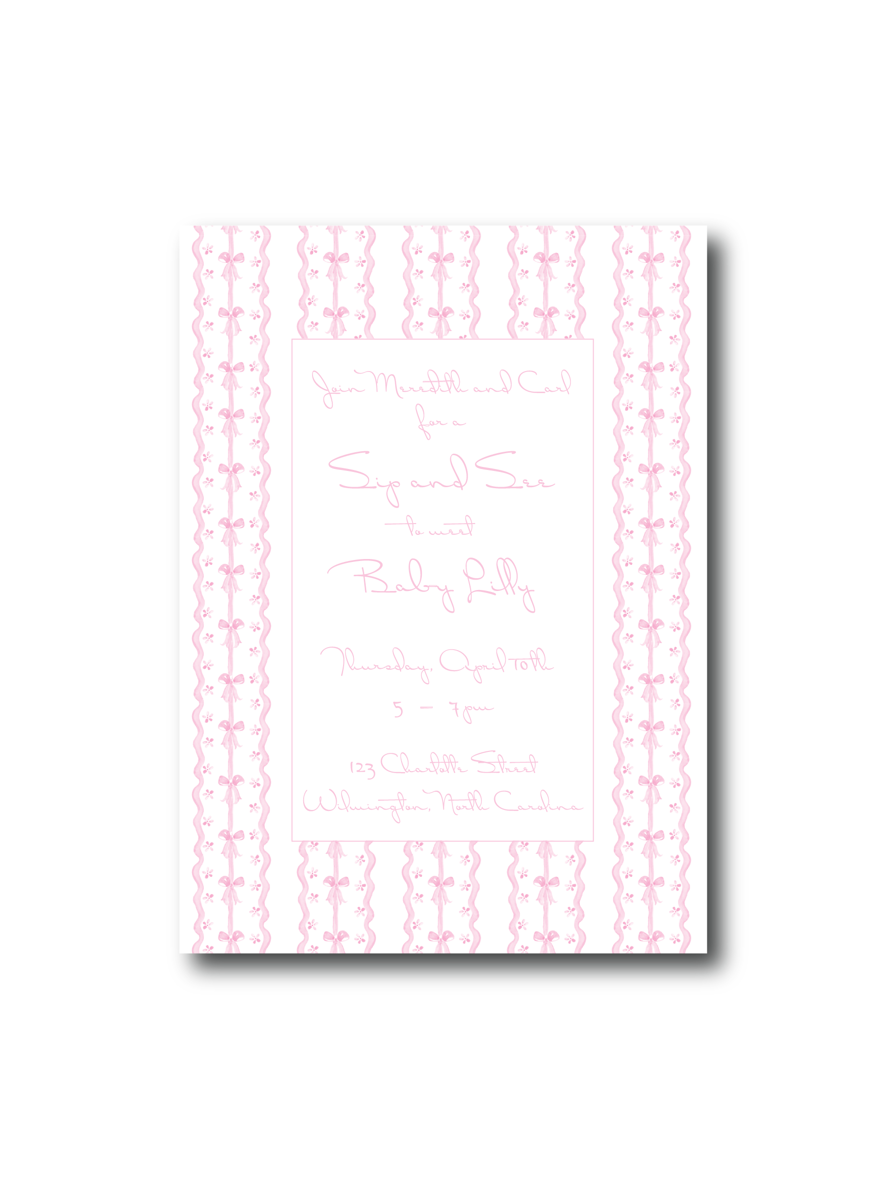 Semi Custom watercolor invitation — Peyton's Post Creative