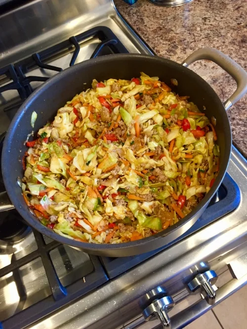 Unwrapped Egg Roll Rice Bowls — The Intrepid Cookie