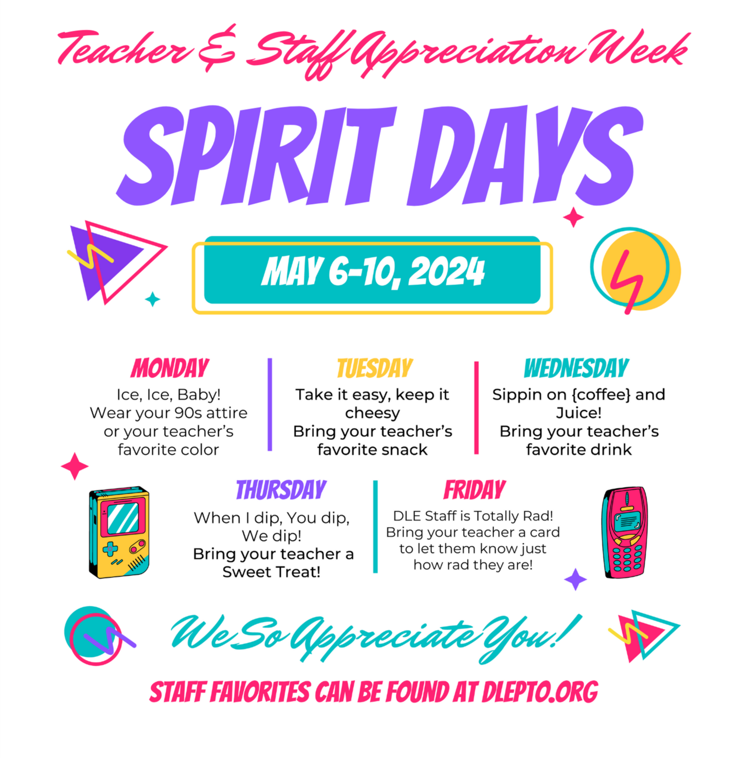 Teacher and Staff Appreciation Week — Donald Leonetti Elementary PTO